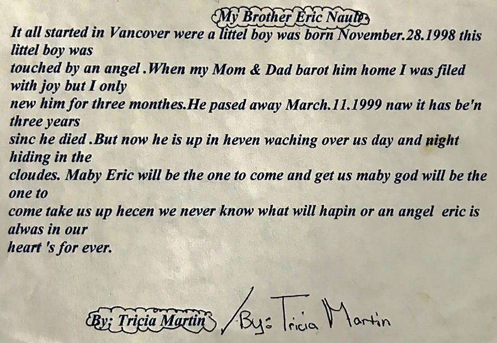 The Eric Michael Nault Story – A Chiari Angel’s Fight - Chiari Bridges